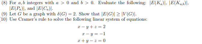 Solved (8) For a, b integers with a > 0 and b > 0. Evaluate | Chegg.com