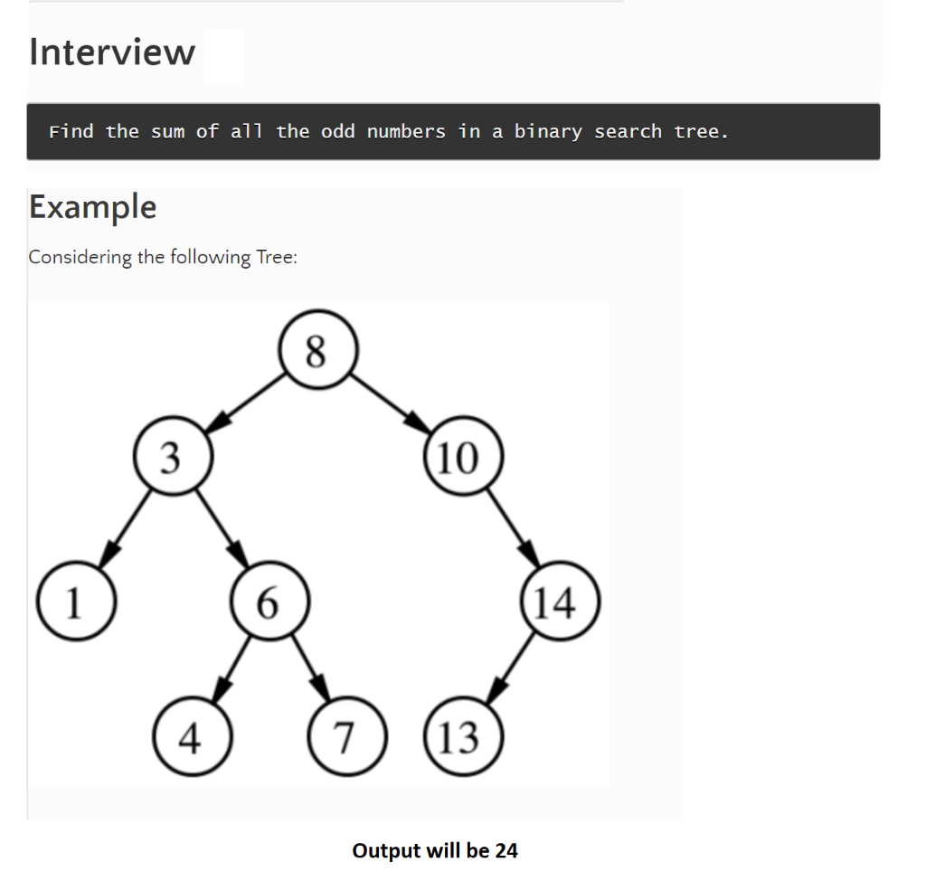Solved Write a method that finds the sum of odd numbers in | Chegg.com