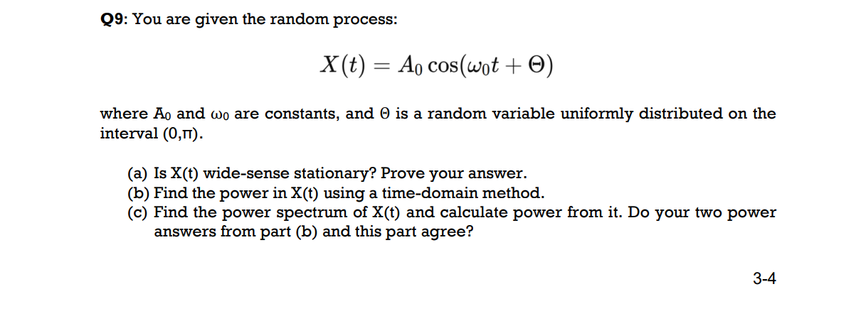 Solved Q9: You are given the random | Chegg.com