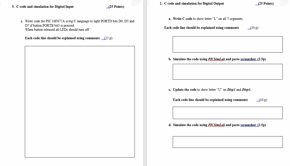 2 C Code And Simulation For Digital Output 25