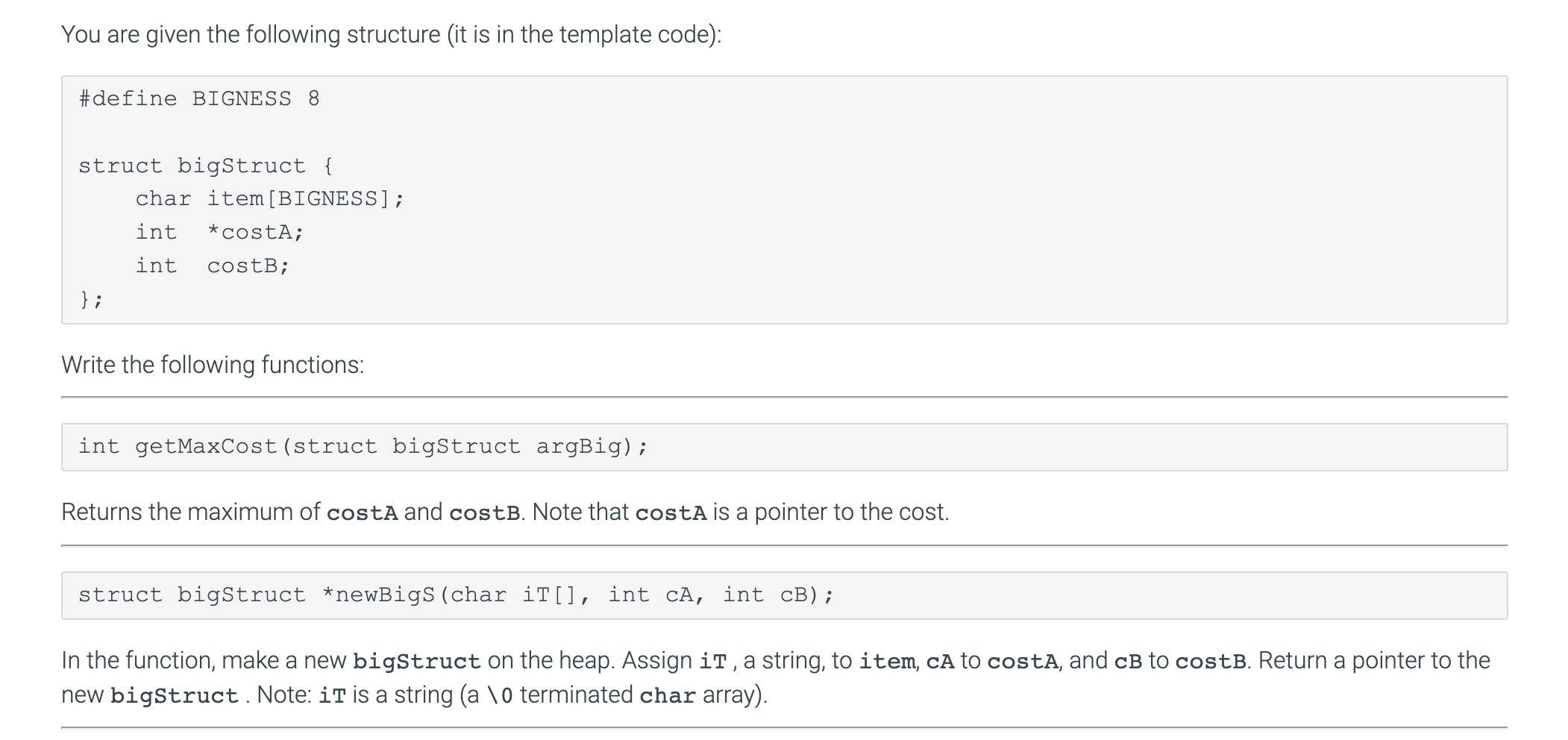 Solved You are given the following structure (it is in the | Chegg.com