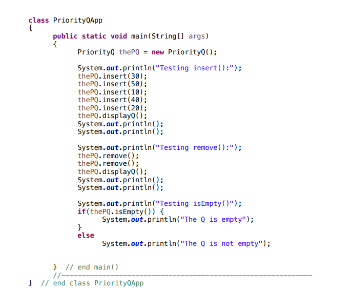 Solved (from book) Implement a priority queue based on a | Chegg.com