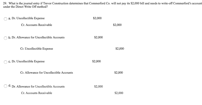 Solved 27. What is the net realizable value of accounts | Chegg.com
