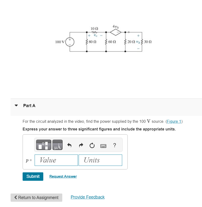 Solved Part AFor the circuit analyzed in the video, find the | Chegg.com
