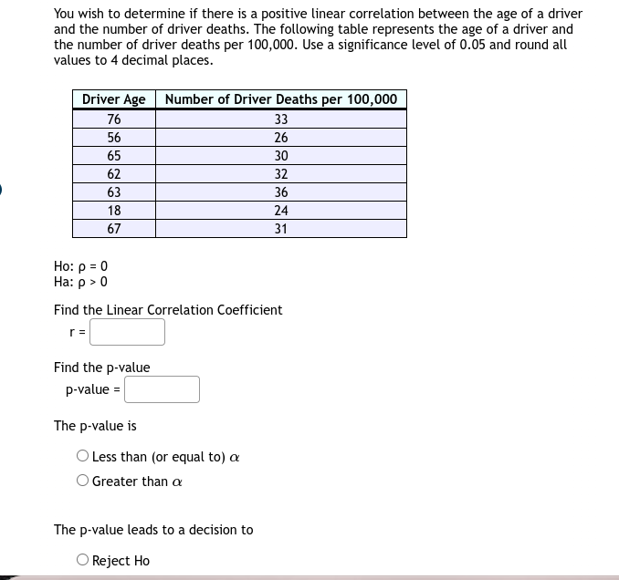 Solved You wish to determine if there is a positive linear | Chegg.com