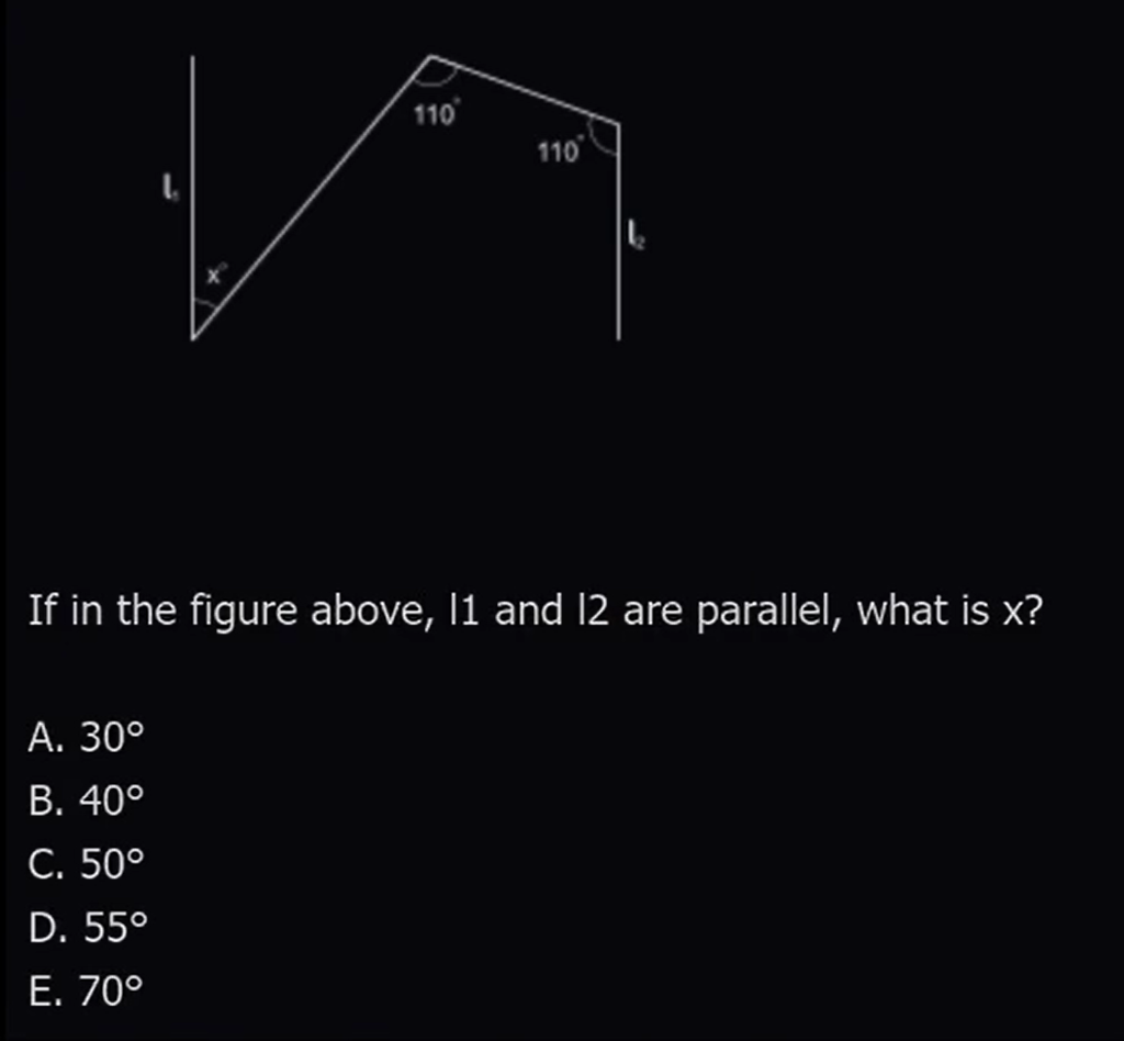 Solved If in the figure above, l1 and l2 are parallel what | Chegg.com