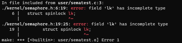 Solved xv6 compiling errorwhen using “make qemu”.How do i | Chegg.com