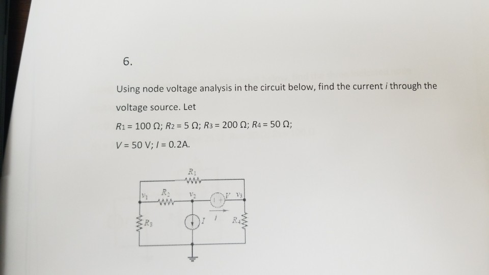 Solved Using node voltage analysis in the circuit below, | Chegg.com