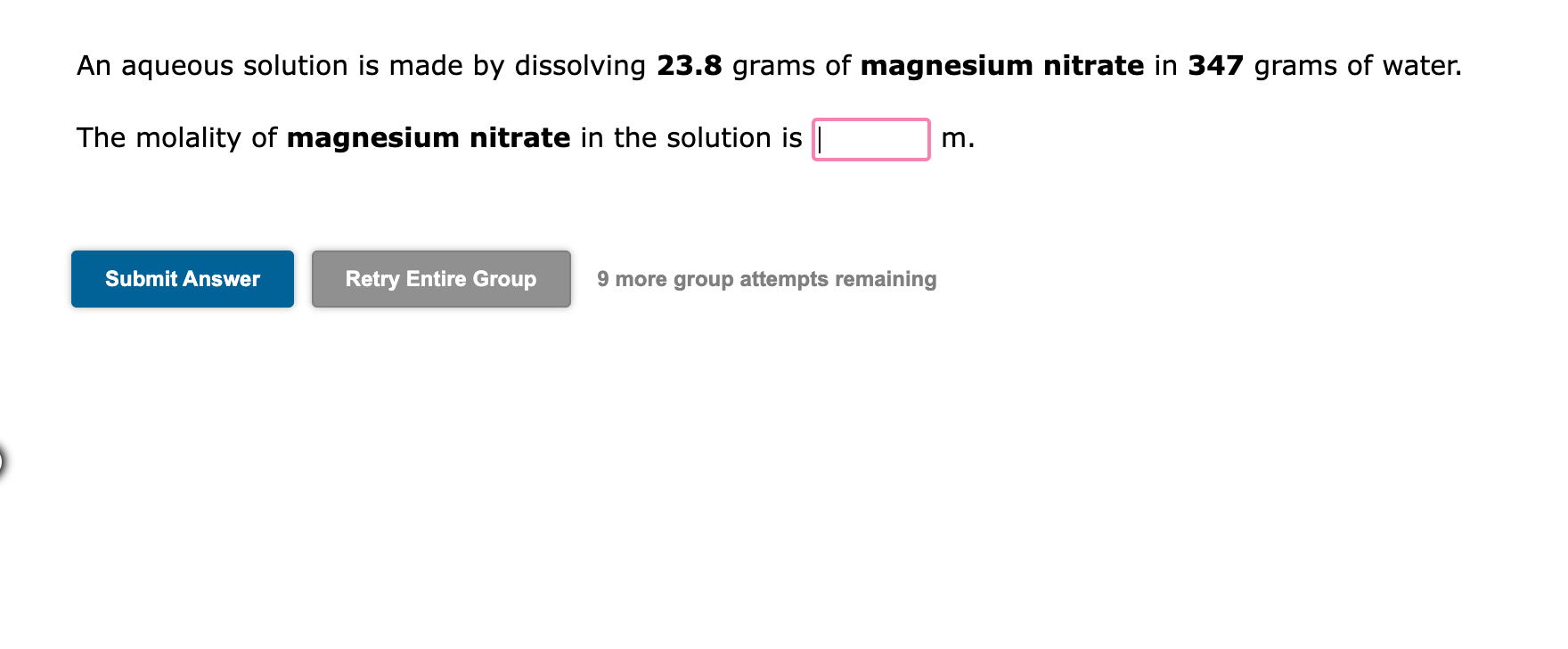 Solved An aqueous solution of calcium nitrate, Ca(NO3)2, | Chegg.com