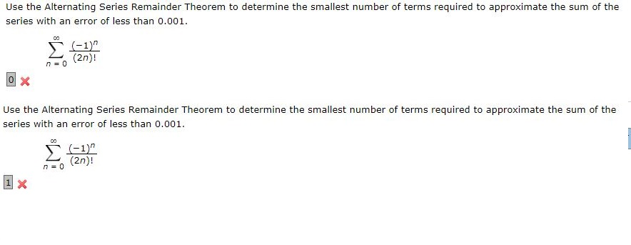 Solved Use the Alternating Series Remainder Theorem to | Chegg.com