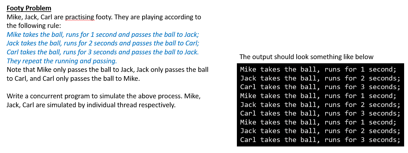Solved Footy Problem Mike, Jack, Carl are practising footy. | Chegg.com