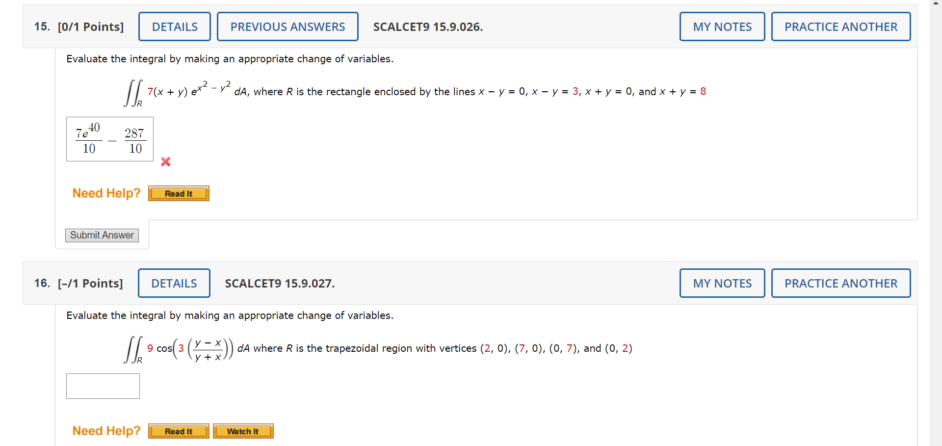 Solved Evaluate the integral by making an appropriate change | Chegg.com