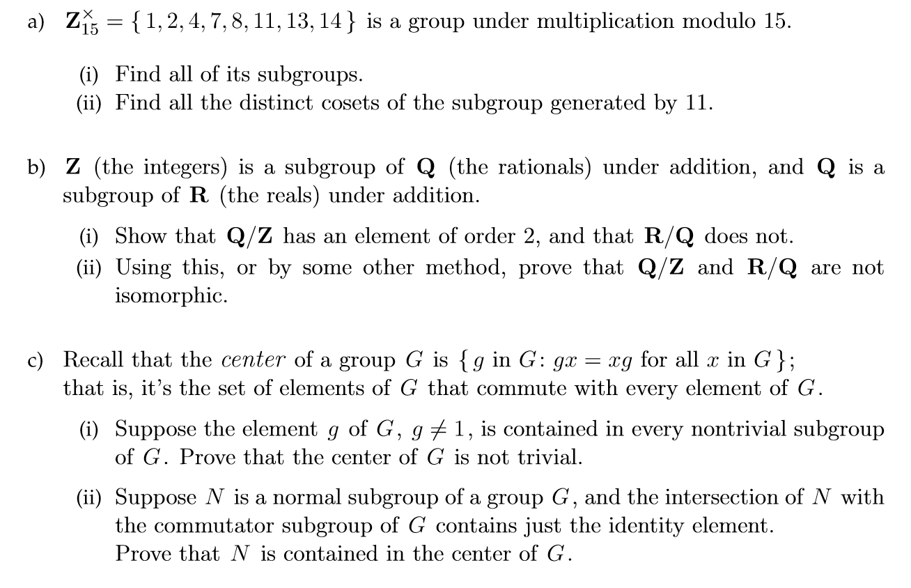 Solved A Z15 1 2 4 7 8 11 13 14 Is A Group Under Chegg solved-a-z15-1-2-4-7-8-11-13-14-is-a-group-under-chegg
