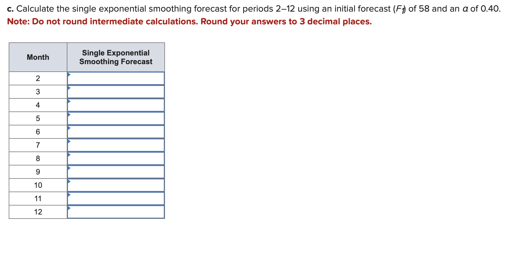 Solved Your manager is trying to determine what forecasting | Chegg.com