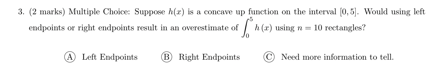 Solved 1. (2 marks) Multiple Choice: Consider the function | Chegg.com