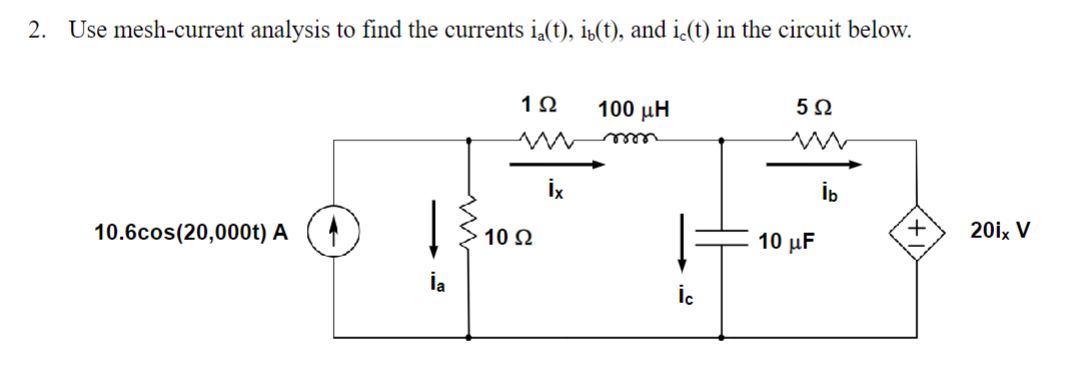 Solved Use mesh-current analysis to find the currents | Chegg.com