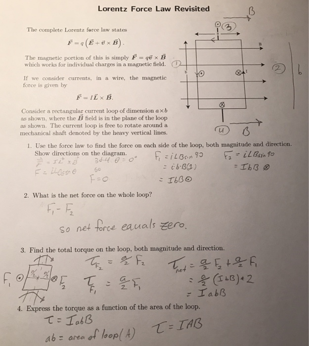 Solved Lorentz Force Law Revisited (3 The complete Lorentz | Chegg.com