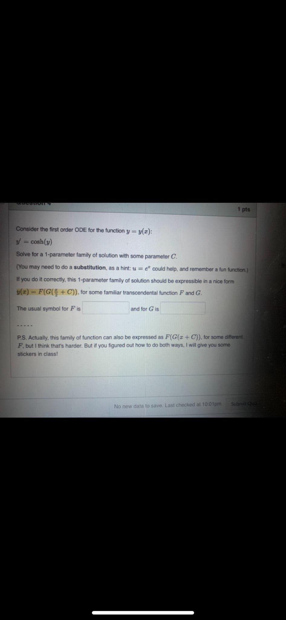 Solved Consider The First Order Ode For The Function Y Y X