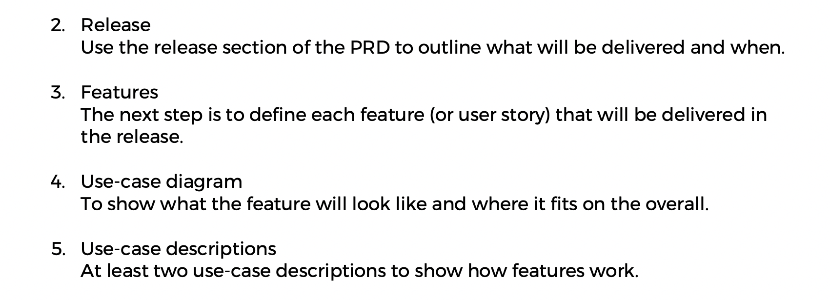 Solved 2. Release Use the release section of the PRD to | Chegg.com