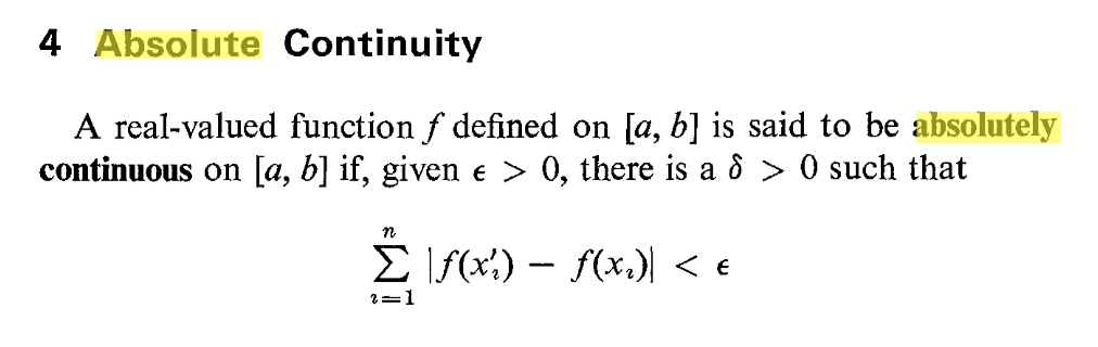 Solved 4 Absolute Continuity A real-valued function f | Chegg.com