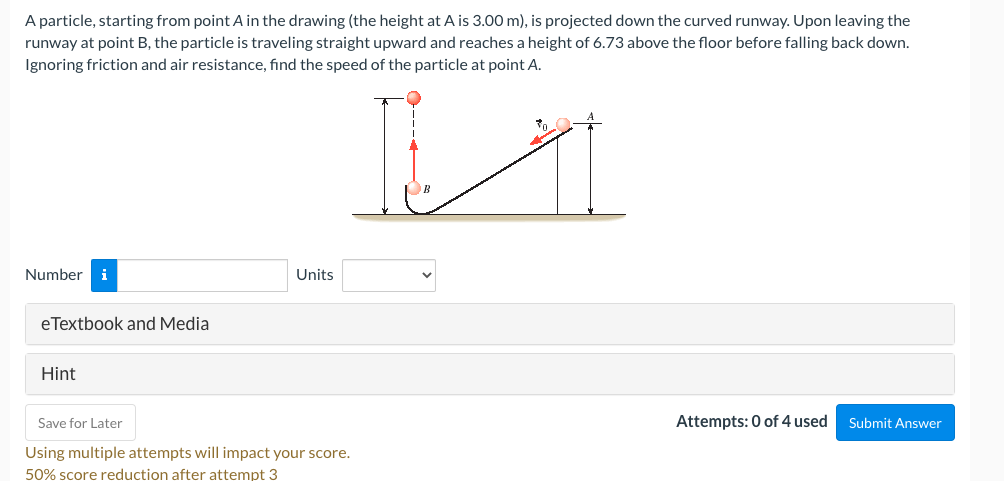 Solved A particle, starting from point A in the drawing (the | Chegg.com