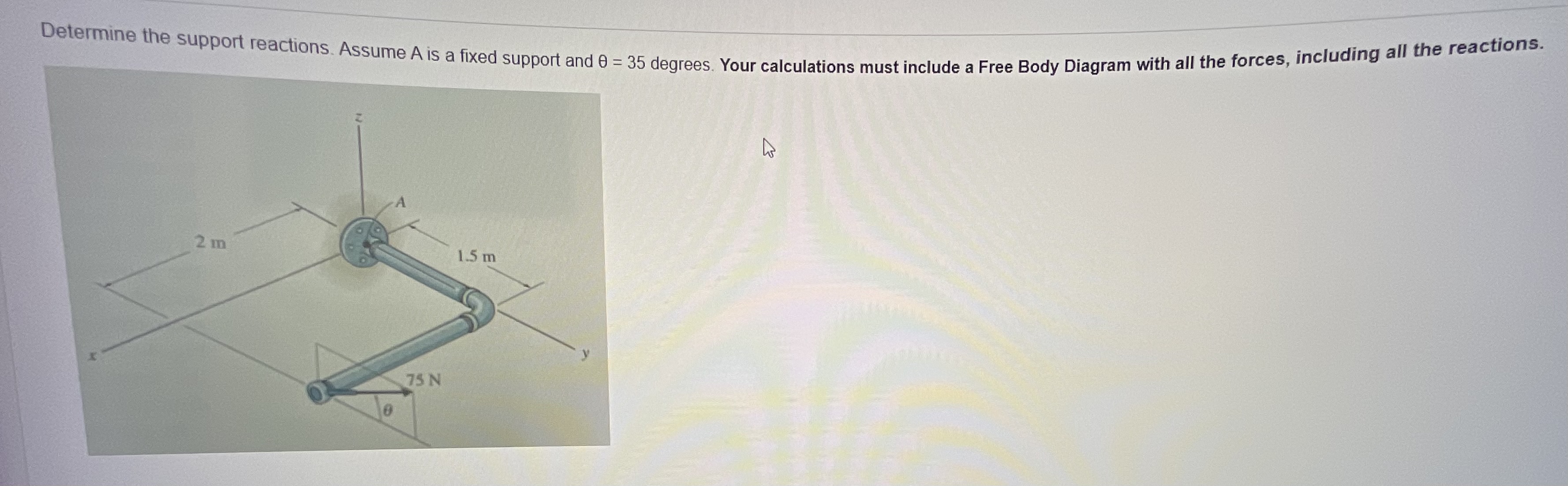 Solved Determine the support reactions. Assume A is a fixed | Chegg.com