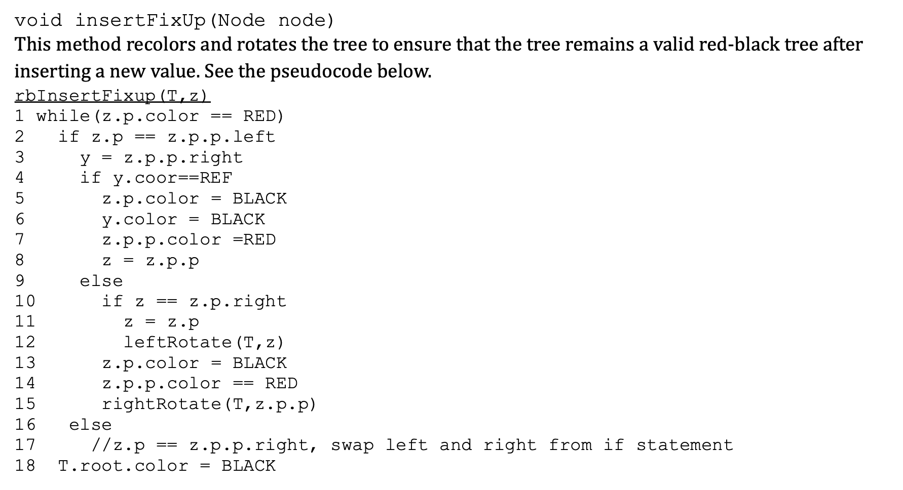 Solved Void Insertfixup Node Node This Method Recolors And 