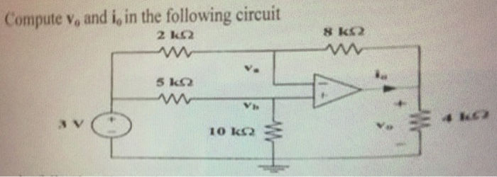 Solved Compute v_o and i_o in the following circuit | Chegg.com