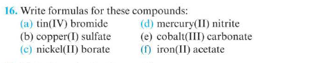 Solved 3. Write formulas for the following cations: 4. Write | Chegg.com