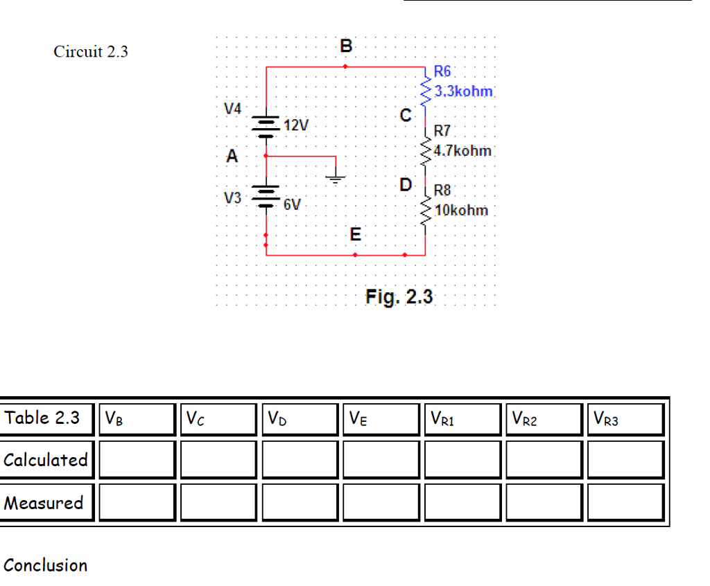 Solved Laboratory Measurements Make the circuit 2.1. Measure | Chegg.com