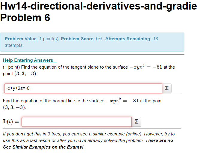 Solved Hw14-directional-derivatives-and-gradie Problem 6 | Chegg.com