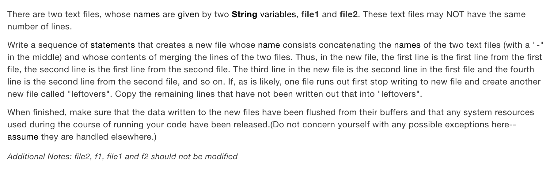 Solved Show workhelp fix this codeFile f1 = new File(file1); | Chegg.com