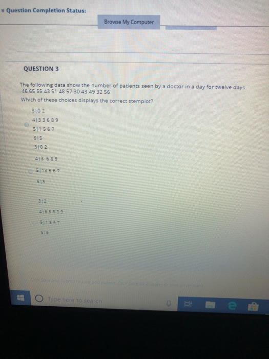 Solved v Question Completion Status: Browse My Computer | Chegg.com