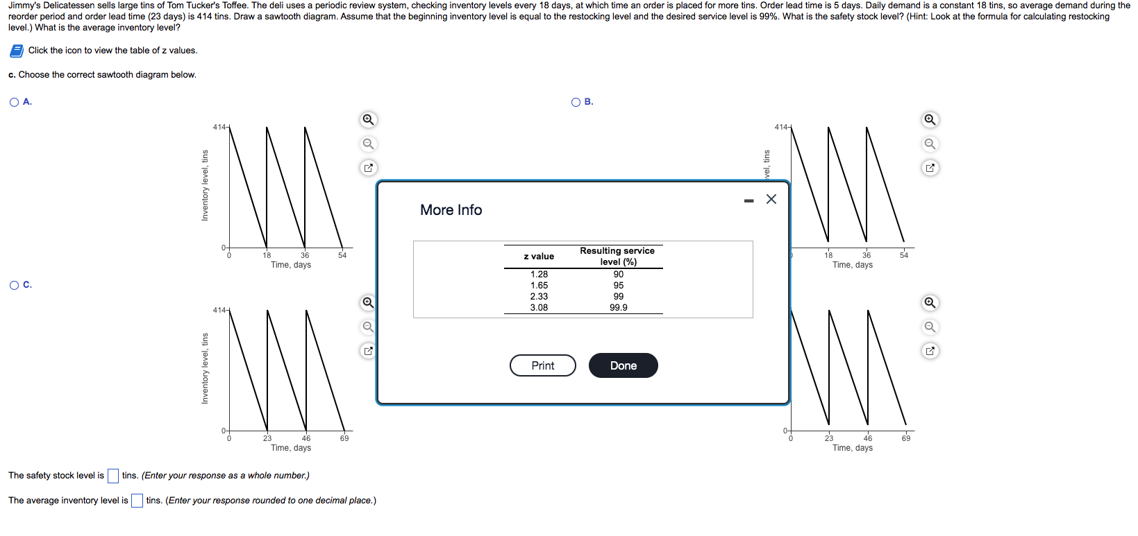 Solved level.) What is the average inventory level? Click | Chegg.com