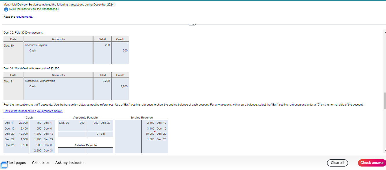 Solved Homework: BUS 241 Course Project Marshfield Delivery | Chegg.com