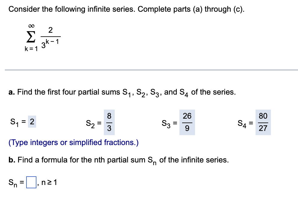 Solved b)Find a formula for the nth partial sum of the | Chegg.com