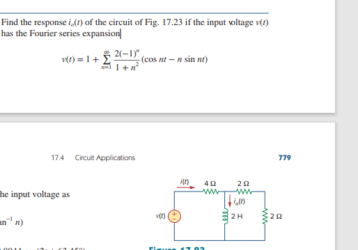 Solved Find the response io(t) of the circuit of Fig. 17.23 | Chegg.com
