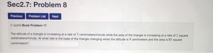 Sec2.7: Problem6 Previous Problem ListNext (1 point) | Chegg.com
