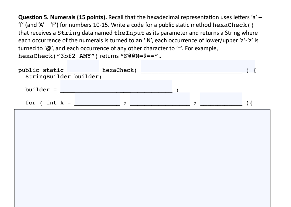 Solved Question 5. Numerals (15 points). Recall that the | Chegg.com