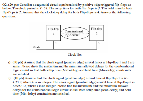 Solved Q2. (20 pts) Consider a sequential circuit | Chegg.com