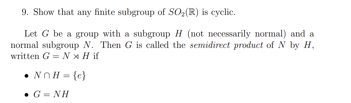 Solved Let G be a group with a subgroup H (not necessarily | Chegg.com