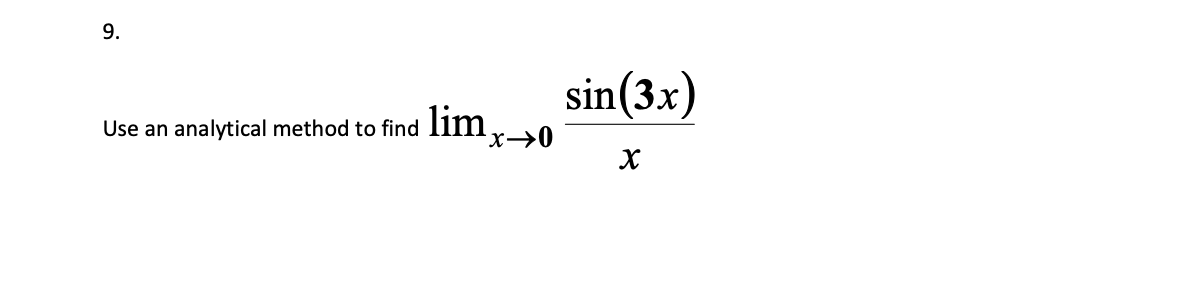 Solved limx→0xsin(3x) | Chegg.com