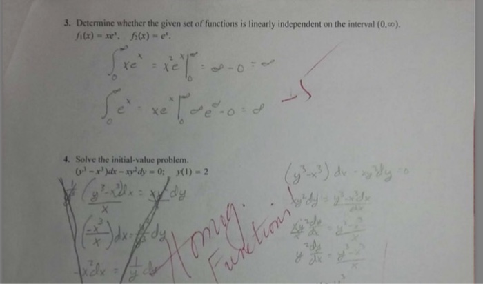 Solved Determine Whether The Given Set Of Functions Is 