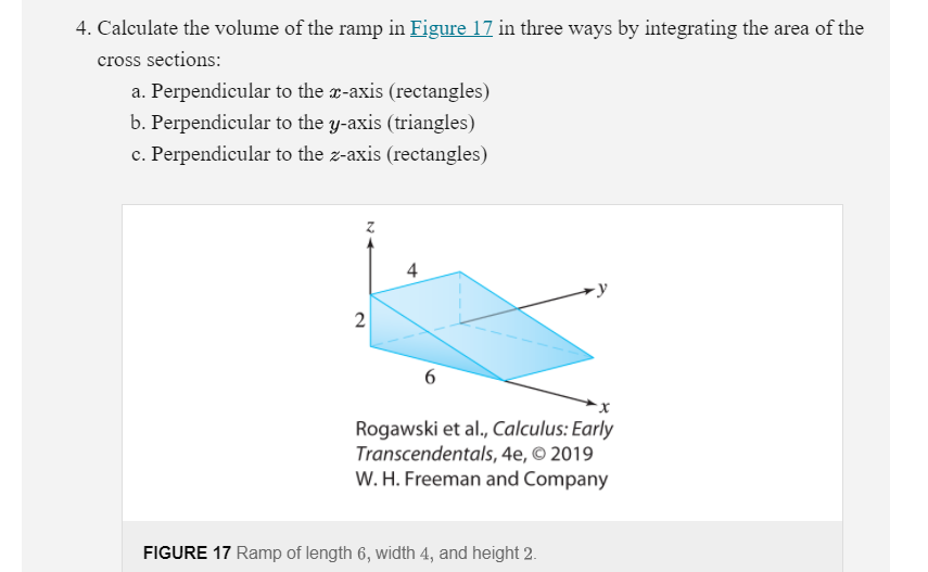 Solved 4. Calculate the volume of the ramp in Figure 17 in | Chegg.com