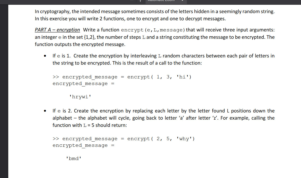 Solved In cryptography, the intended message sometimes | Chegg.com