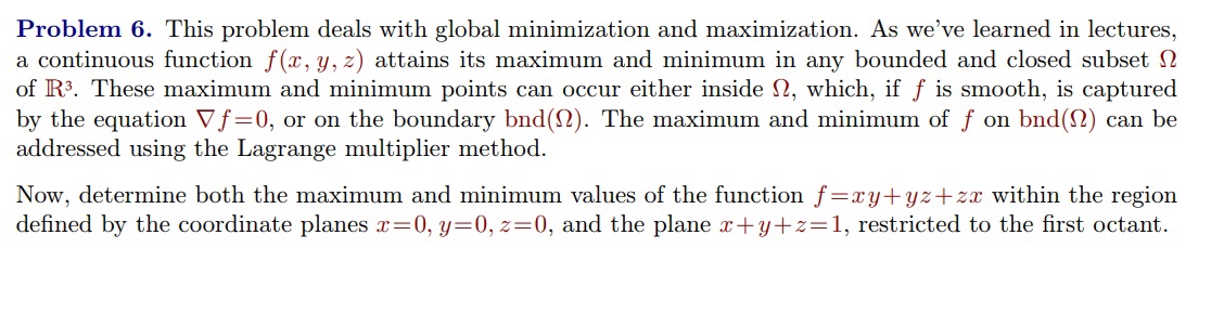 Solved Problem 6. This problem deals with global | Chegg.com
