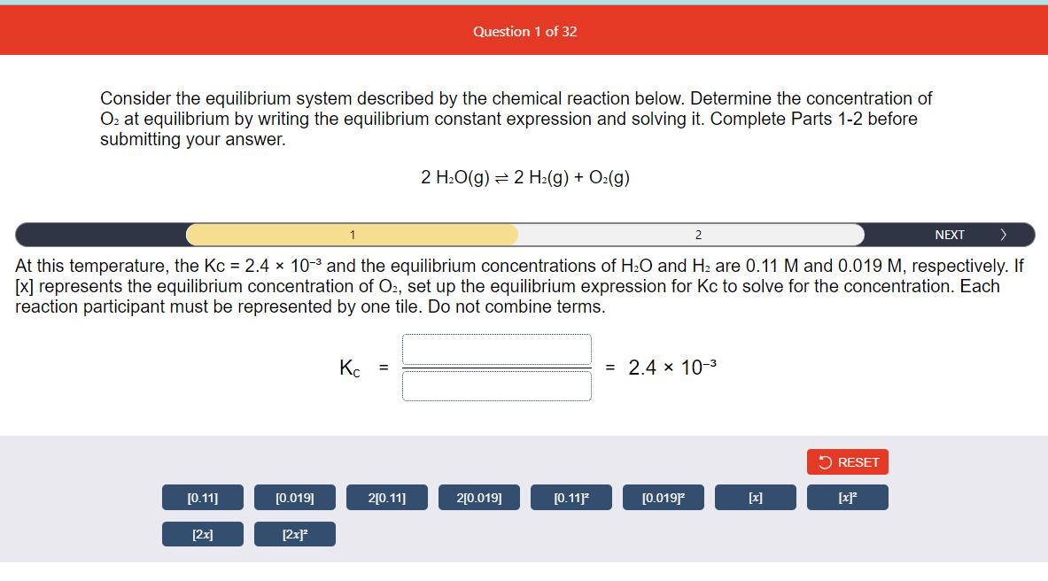 Solved Consider the equilibrium system described by the | Chegg.com