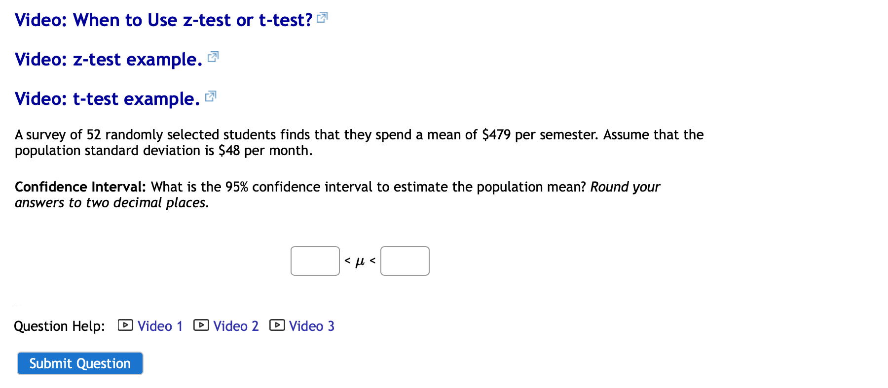 Solved Video: When to Use z-test or t-test? Video: z-test | Chegg.com