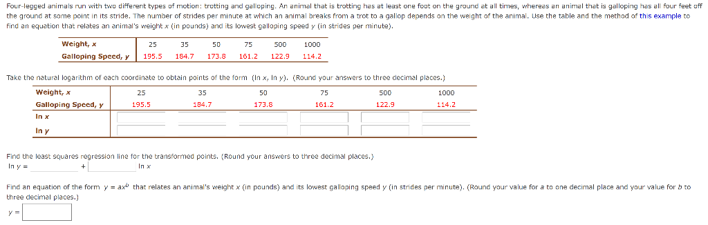 Solved Four-legged animals run with two different types of | Chegg.com