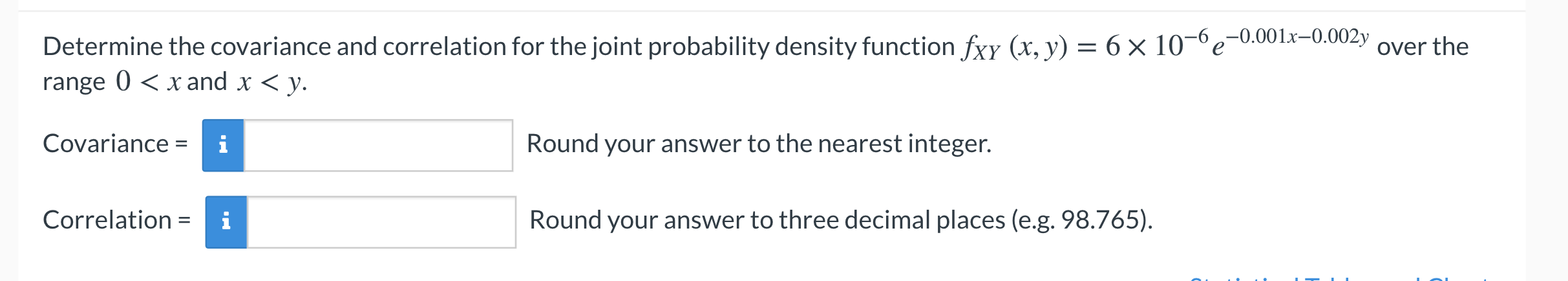 Solved Determine the covariance and correlation for the | Chegg.com